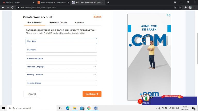 IRCTC Account Login Registration 2021• How to create IRCTC account?